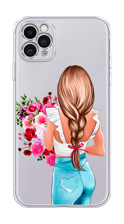 Чехол на Apple iPhone 11 Pro "Девушка с цветами"