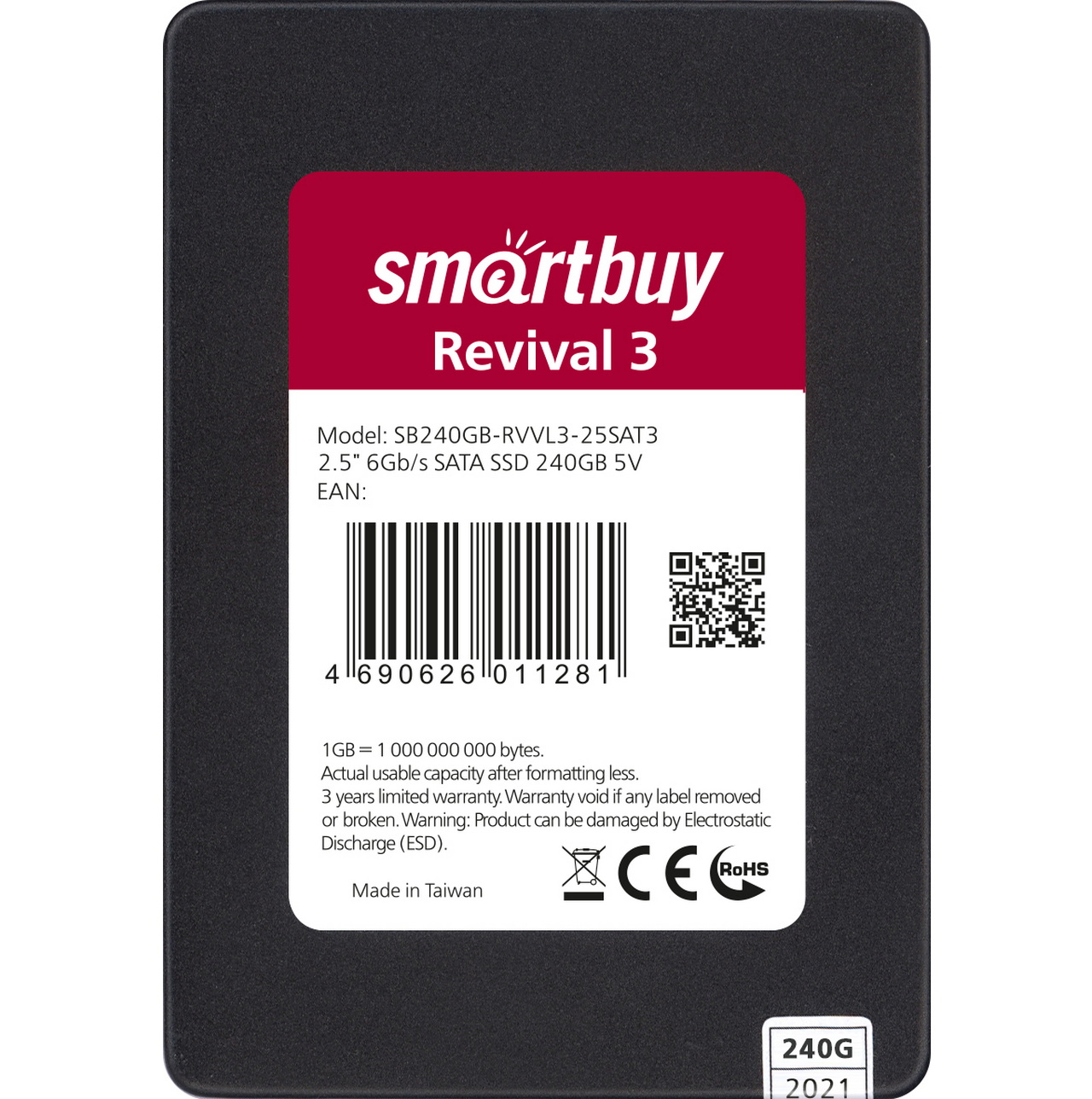 SSD накопитель SmartBuy Revival 3 2.5" 240 ГБ (SB240GB-RVVL3-25SAT3)