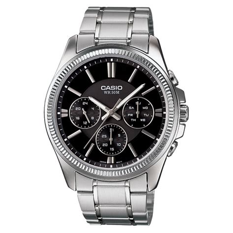 Наручные часы мужские Casio MTP-1375D-1A серебристые