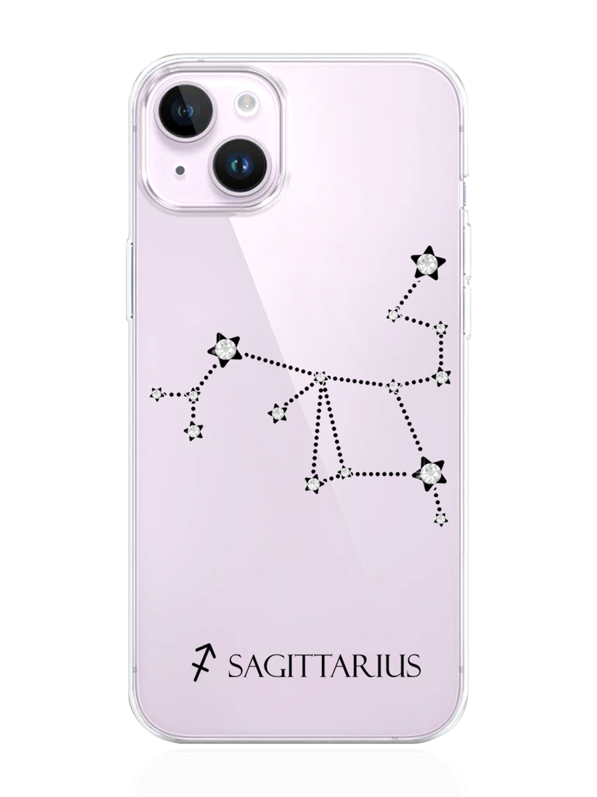 Чехол MustHaveCase для iPhone 14 Plus с инкрустацией кристаллами Lux Стрелец Sagittarius
