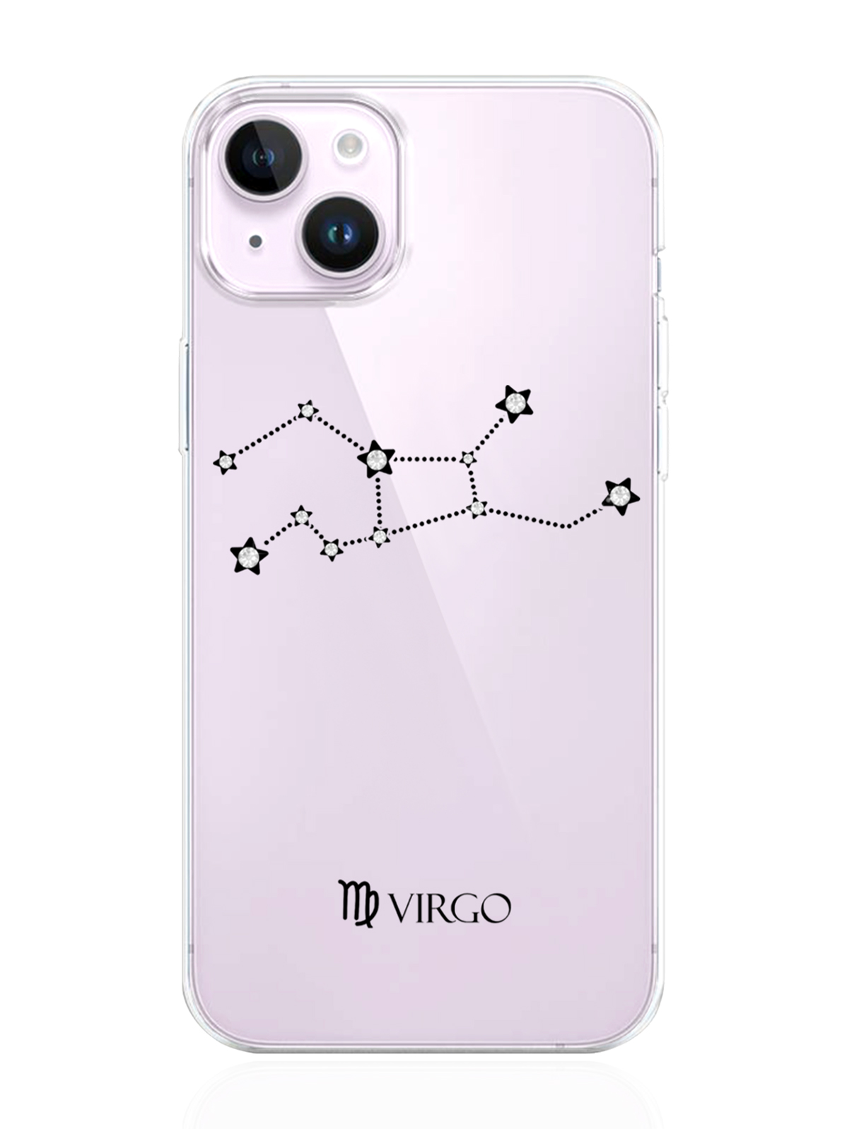Чехол MustHaveCase для iPhone 14 Plus с инкрустацией кристаллами Lux Дева Virgo