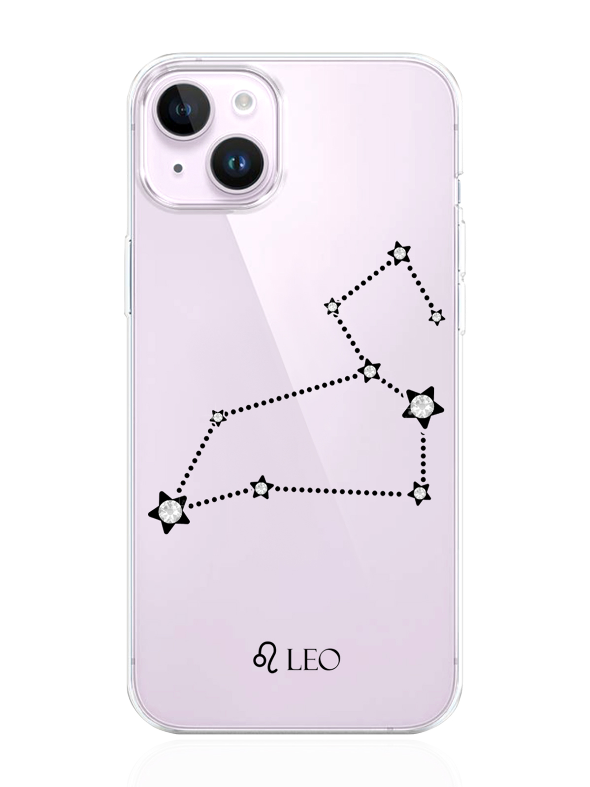 Чехол MustHaveCase для iPhone 14 Plus с инкрустацией кристаллами Lux Лев Leo