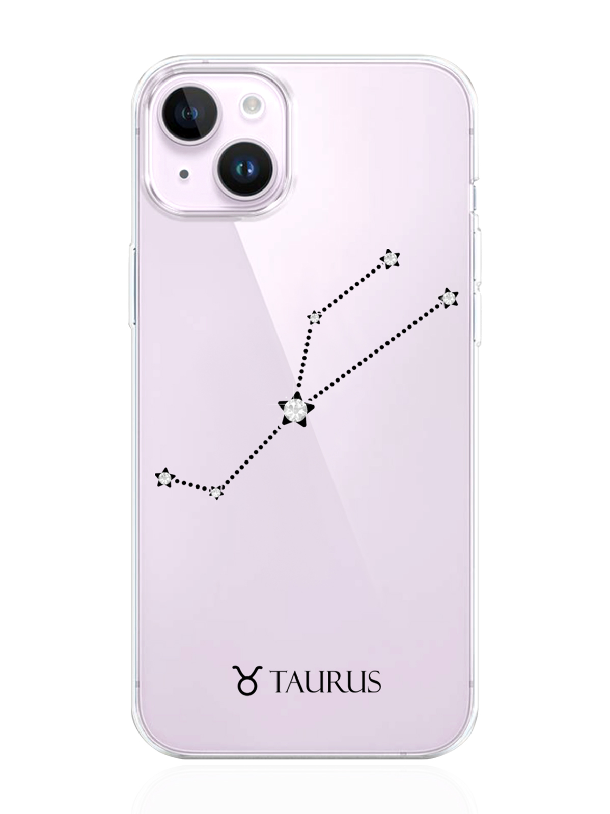 Чехол MustHaveCase для iPhone 14 Plus с инкрустацией кристаллами Lux Телец Taurus