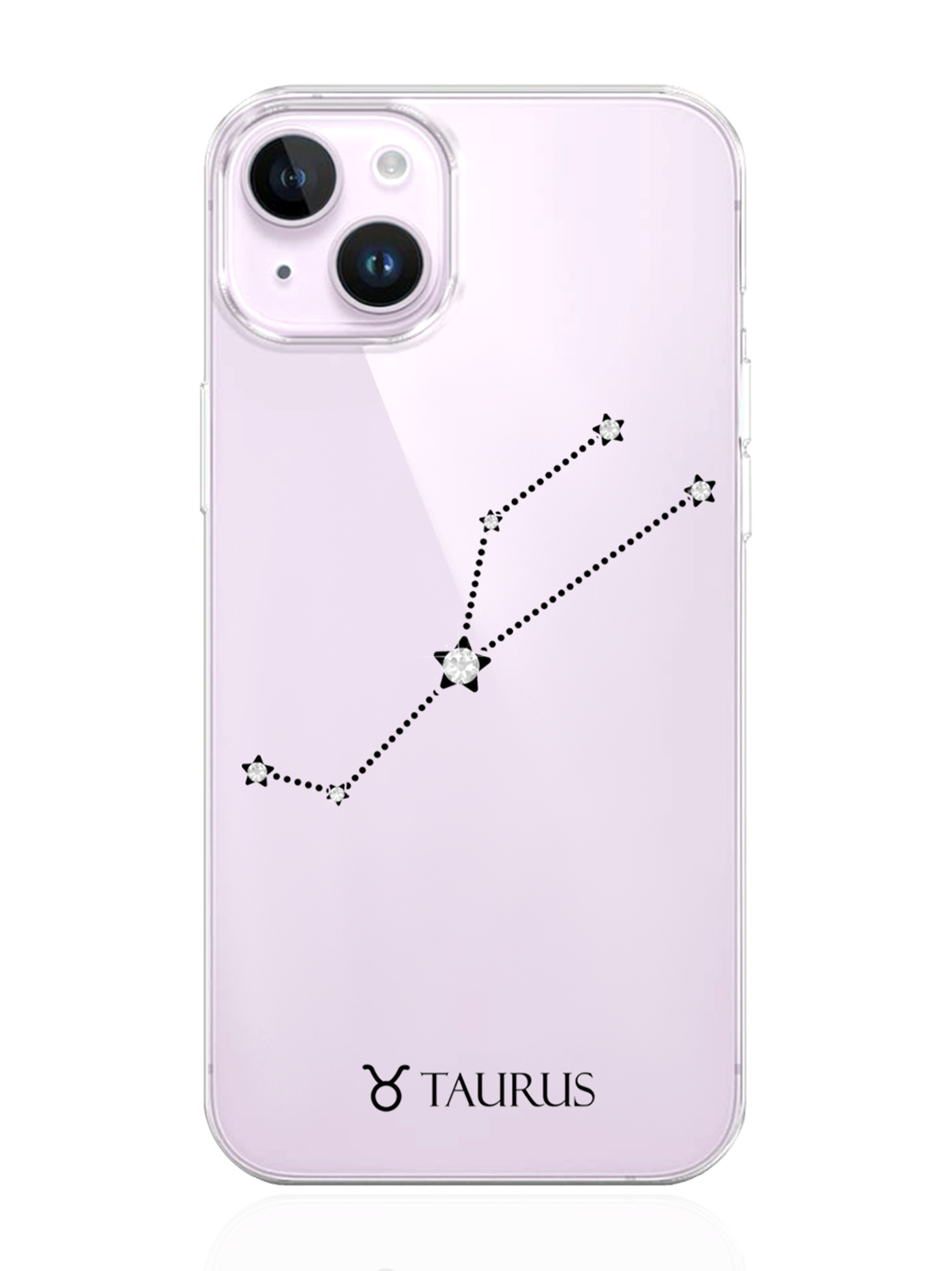 Чехол MustHaveCase для iPhone 14 с инкрустацией кристаллами Lux Телец Taurus
