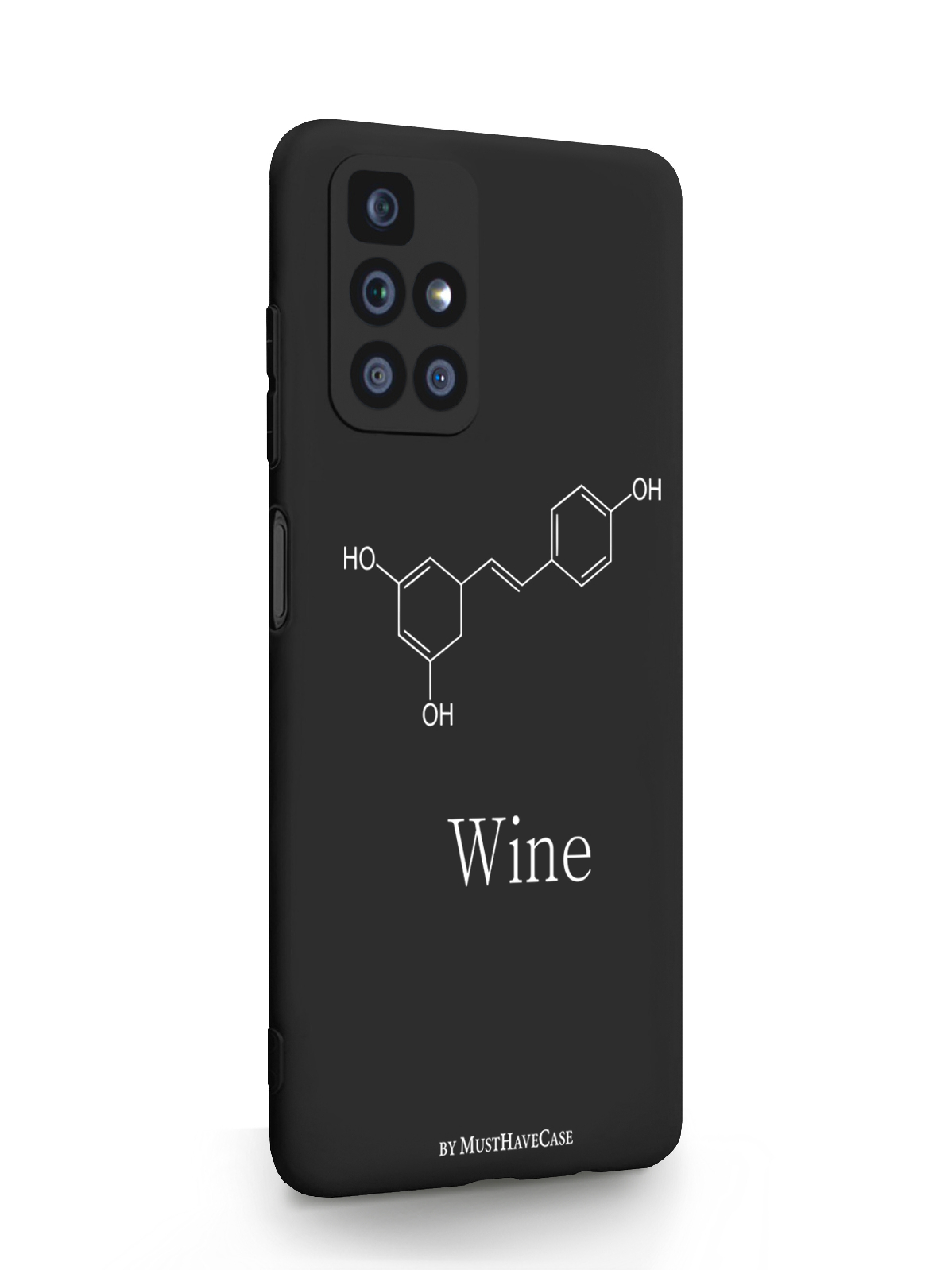 Чехол MustHaveCase Xiaomi Redmi 10 Молекула вина черный