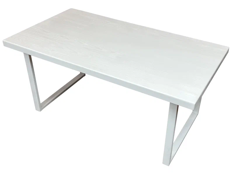 Журнальный стол Solarius Loft металл-дерево 80х60х50, цвет белый