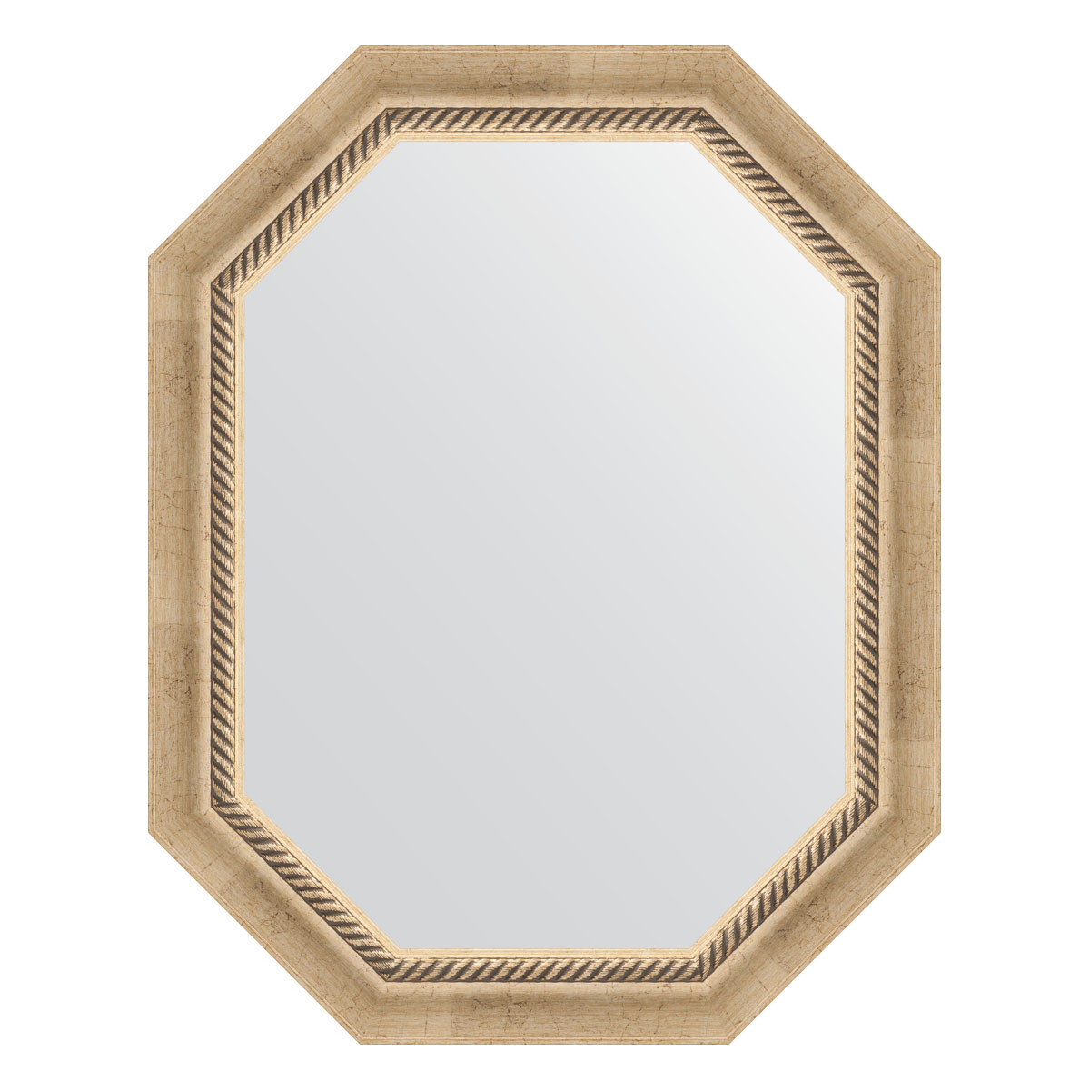 Зеркало в раме 58x73см Evoform BY 7110 состаренное серебро с плетением