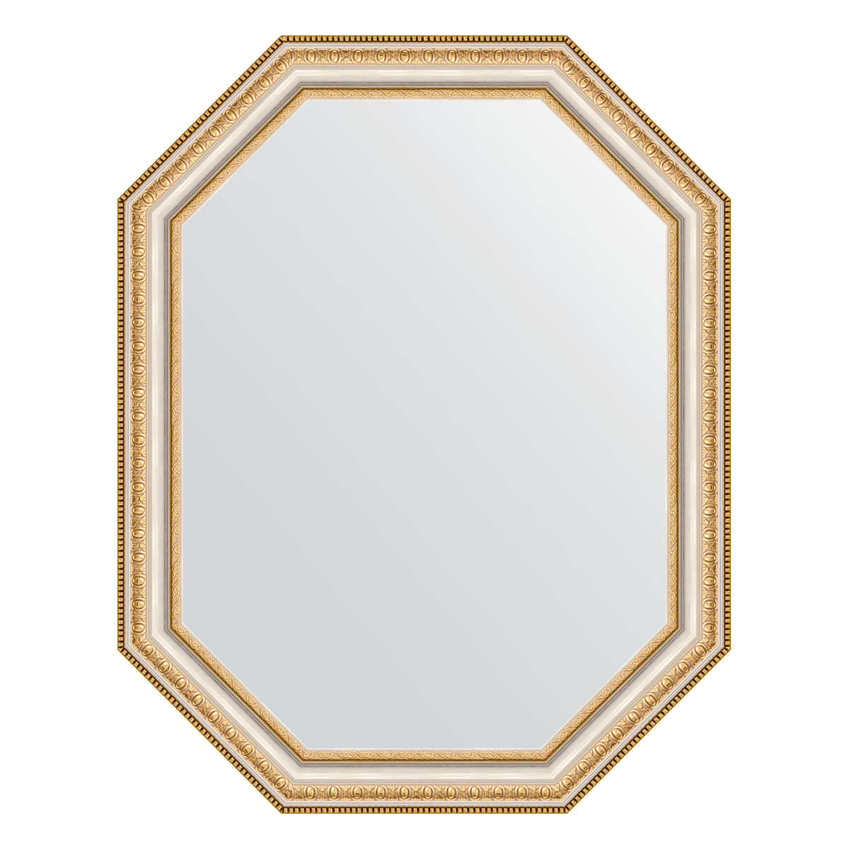 Зеркало в раме 56x71см Evoform BY 7050 золотые бусы на серебре