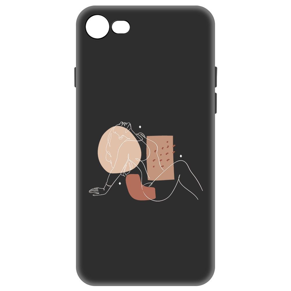 Чехол-накладка Krutoff Soft Case Чувственность для iPhone SE 2020 черный