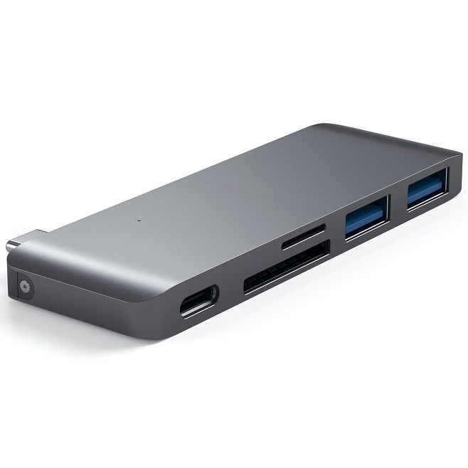 Разветвитель для компьютера Satechi Type-C USB 3.0 Passthrough Hub ST-TCUPM Space Gray