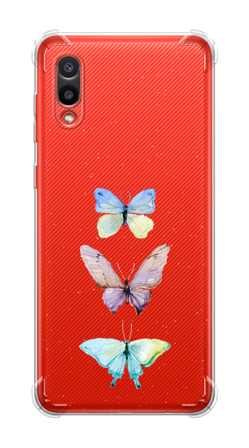 Чехол Awog на Samsung Galaxy A02 / Самсунг A02 "Акварельные бабочки"