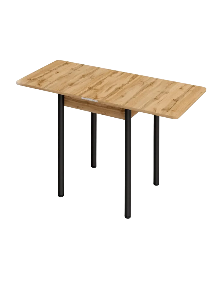 Стол обеденный Откидной стол раскладной из ЛДСП с металлическими ножками для кухни и столо