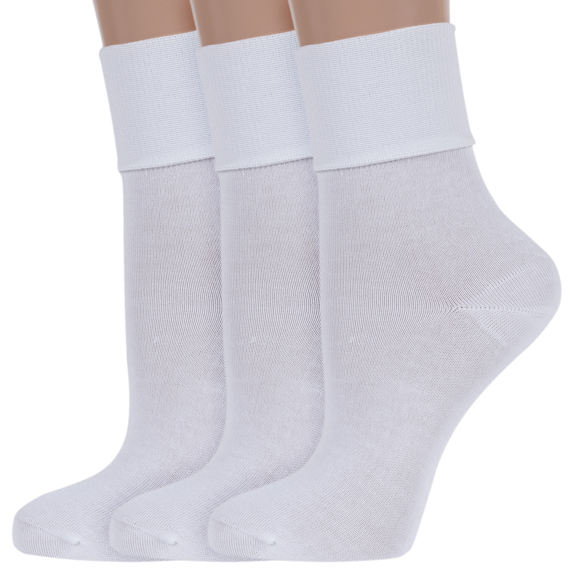 Комплект носков женских LorenzLine 3-Б10 белых 25