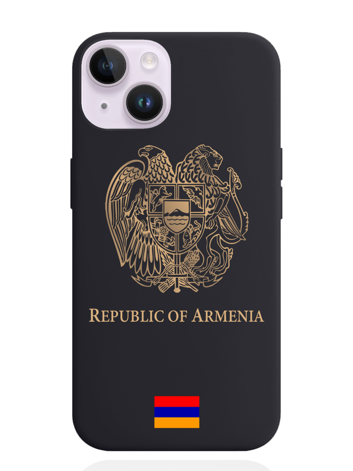 Чехол SignumCase iPhone 14 Золотой Герб Армении