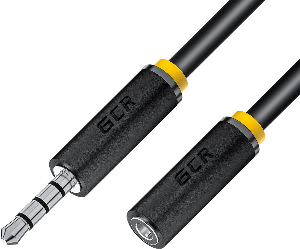 Кабель AUX GCR GCR-53264 Jack 3.5mm -Jack 3.5mm 0.3m Black