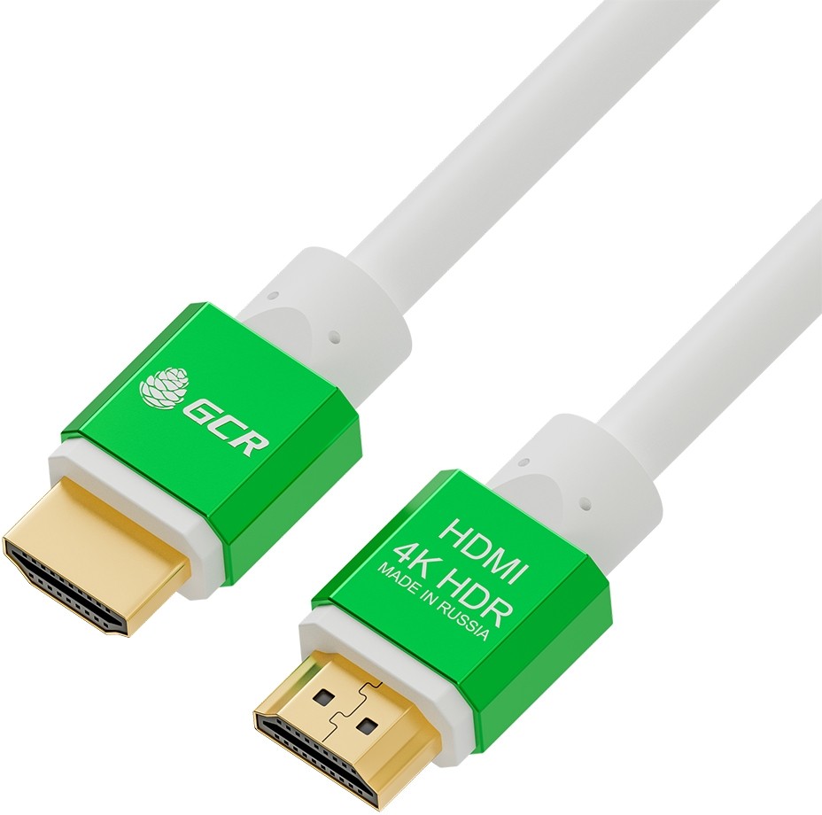 Кабель GCR GCR-51293 HDMI 2.0 3m White/Green