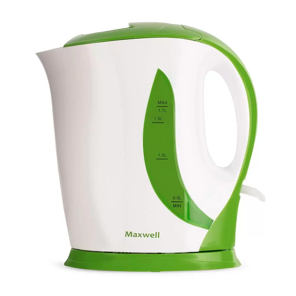 Чайник электрический Maxwell MW-1062, белый и зеленый