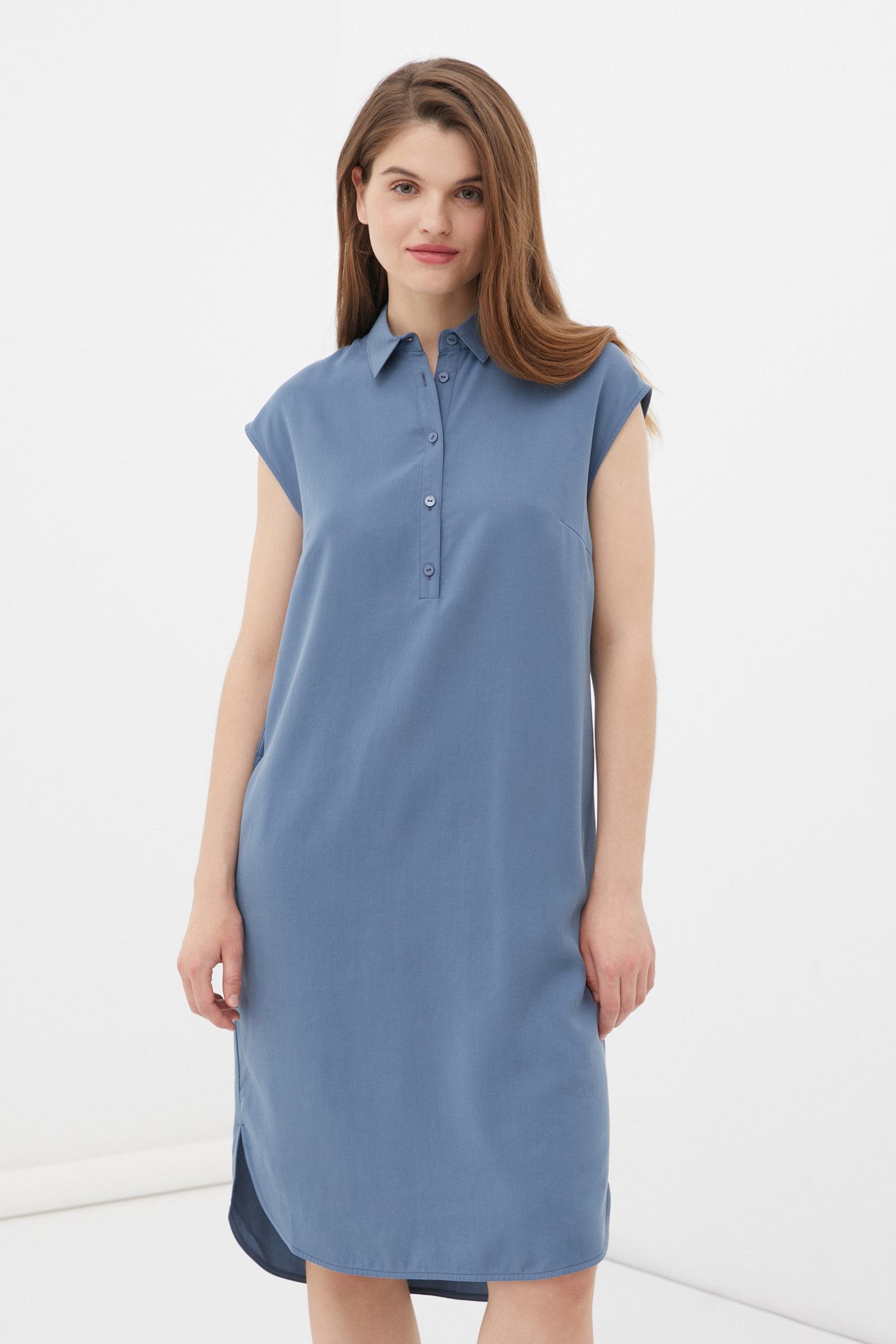 Платье женское Finn Flare FSC11065 голубое XS