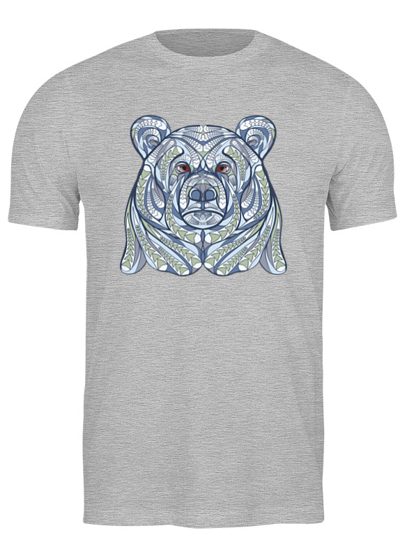 Футболка мужская Printio Ethnic bear серая 3XL