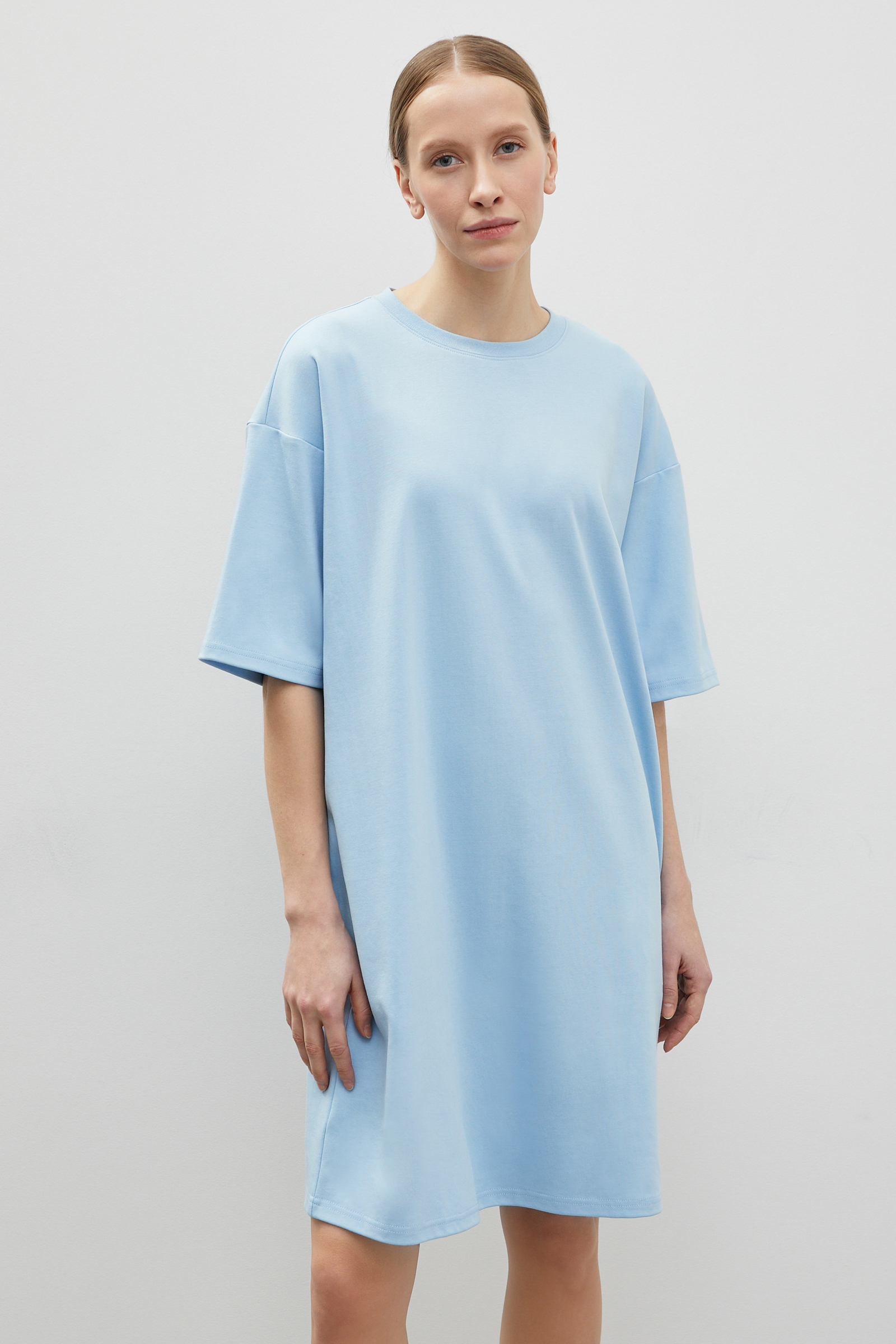 Платье женское Finn Flare BAS-10099 голубое XS