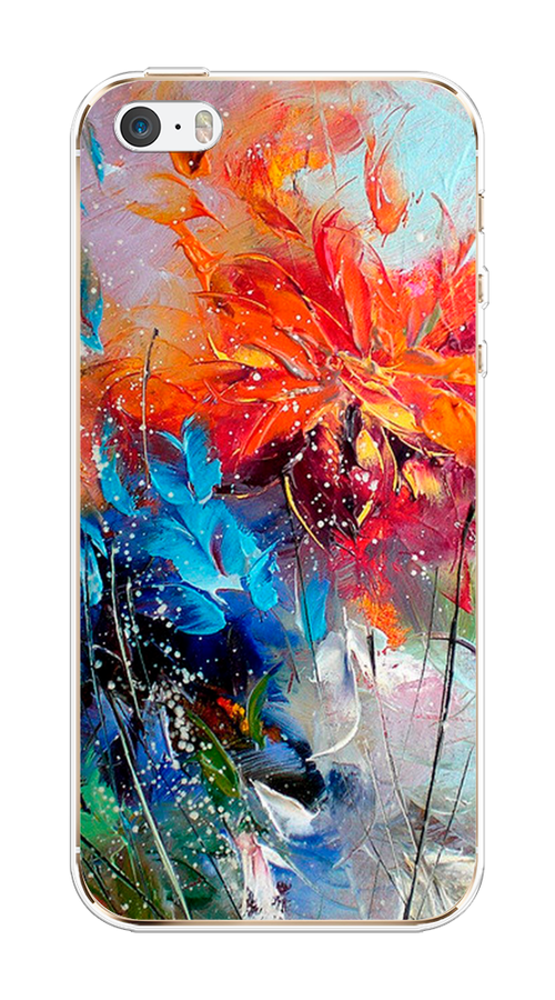 Чехол на Apple iPhone 5/5S/SE "Абстрактные цветы"