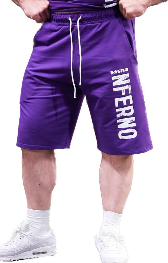 Спортивные шорты мужские INFERNO style Ш-001-001 фиолетовые 4XL