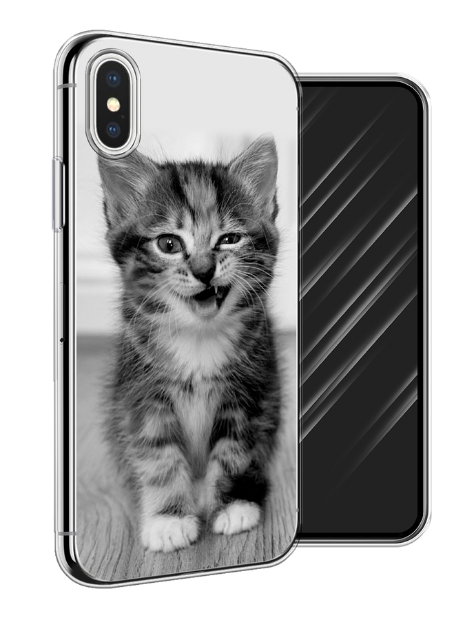 Чехол Awog на Apple iPhone XS (10S) / Айфон XS (10S) "Подмигивающий котенок"
