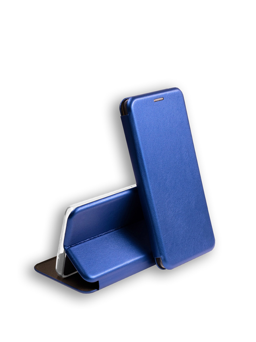 Чехол для Tecno Spark 8C, Tecno Spark Go 2022 защитный, книжка с карманом, синий