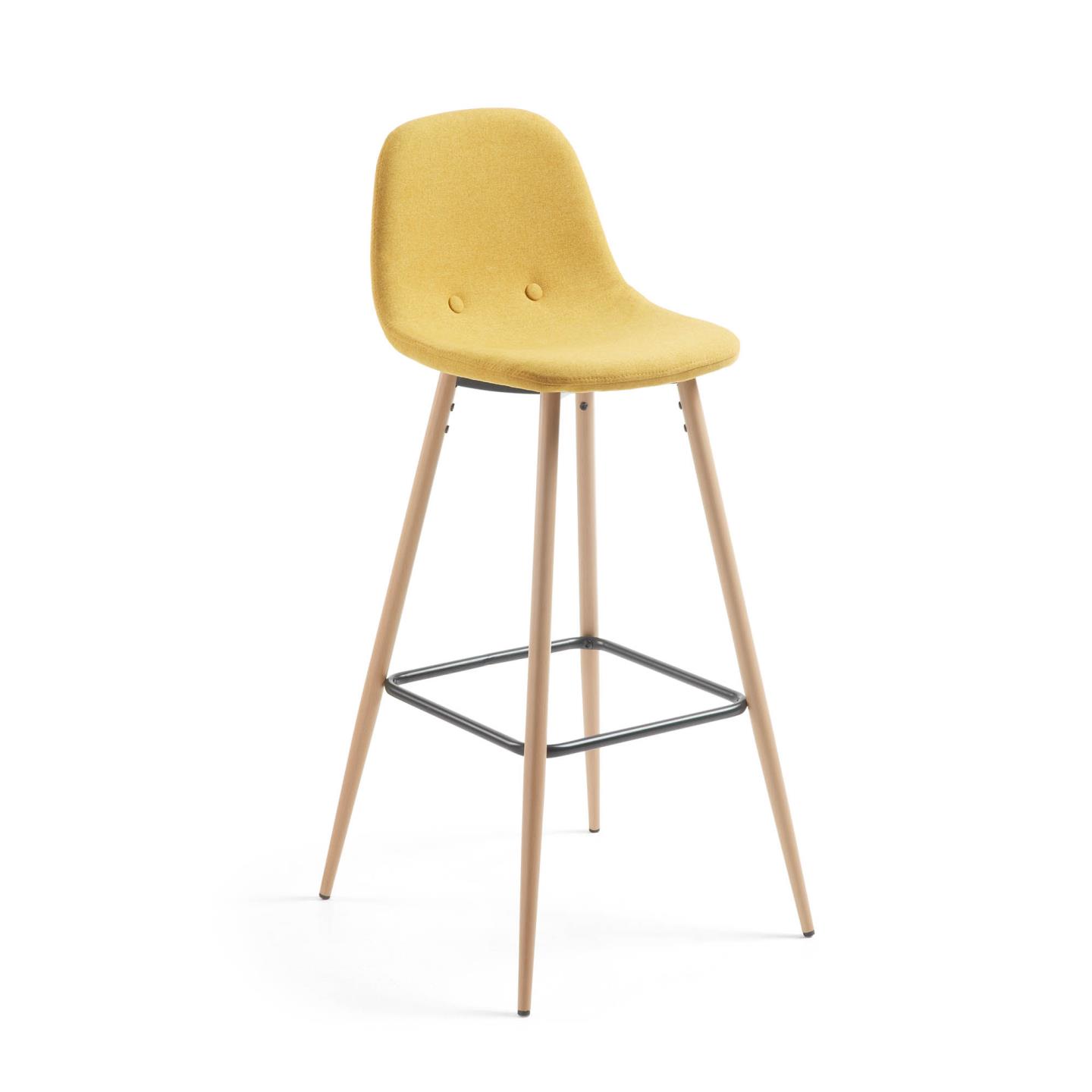 Барный стул La Forma 78056, бежевый/желтый