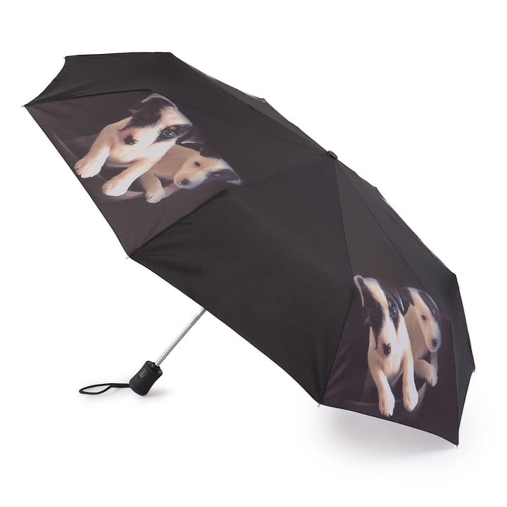 Зонт складной женский автоматический Fulton R346 черный
