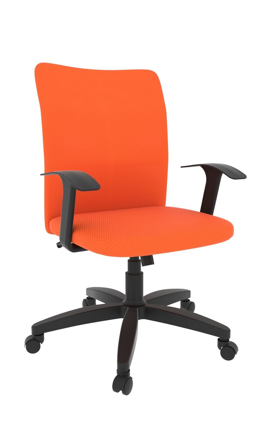 Офисное кресло Leo B black/Ткань сетка оранжевая