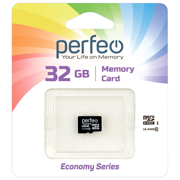 Карта памяти Perfeo microSD 32GB High-Capacity Class 10 без адаптера economy series