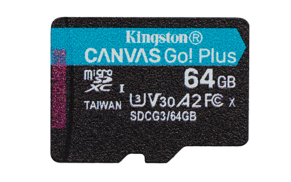 Карта памяти microSD Kingston 64GB Canvas Go! Plus 170R (SDCG3/64GBSP)