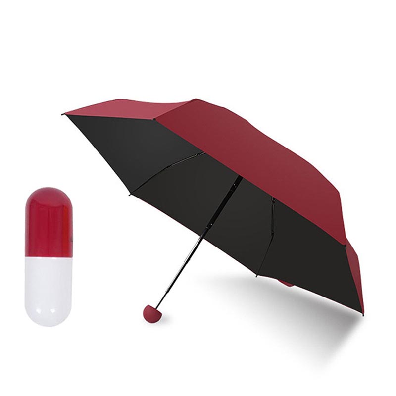 Зонт складной женский полуавтоматический Pocket 10008 бордовый
