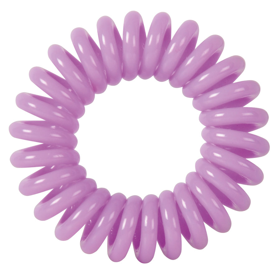 Резинки для волос Dewal Beauty "Пружинка", цвет фиолетовый (3 шт.) DBR22