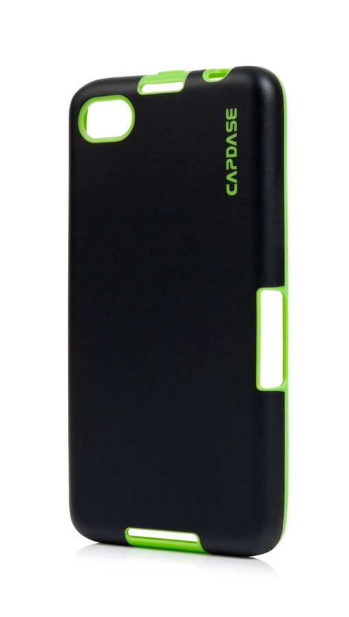 Силиконовый TPU чехол Capdase Soft Jacket Vika для Blackberry Z30 - черно-зеленый