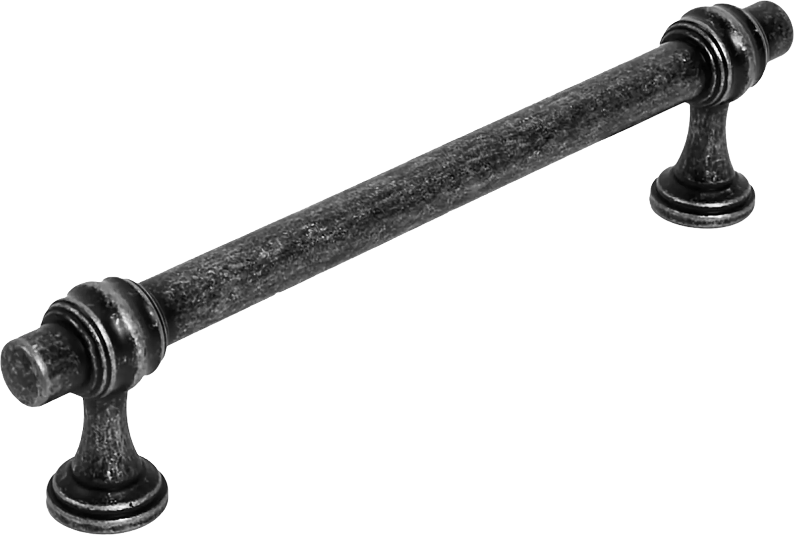 Ручка-рейлинг мебельная 7702 128 мм, цвет античное серебро