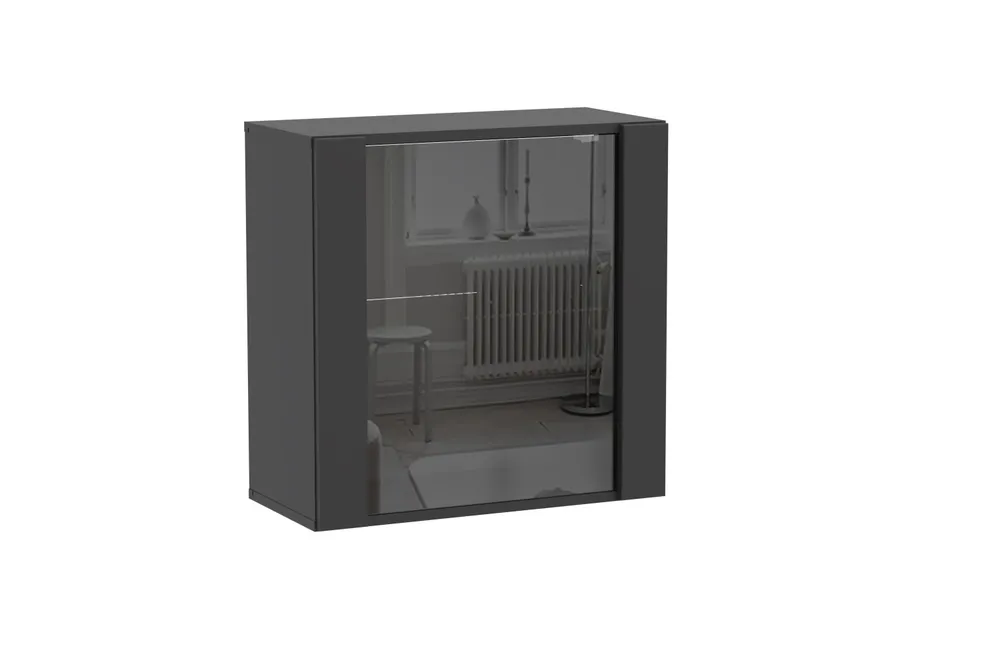 Шкаф навесной НК мебель point 60, черный глянец 60.4х29х60.4 см