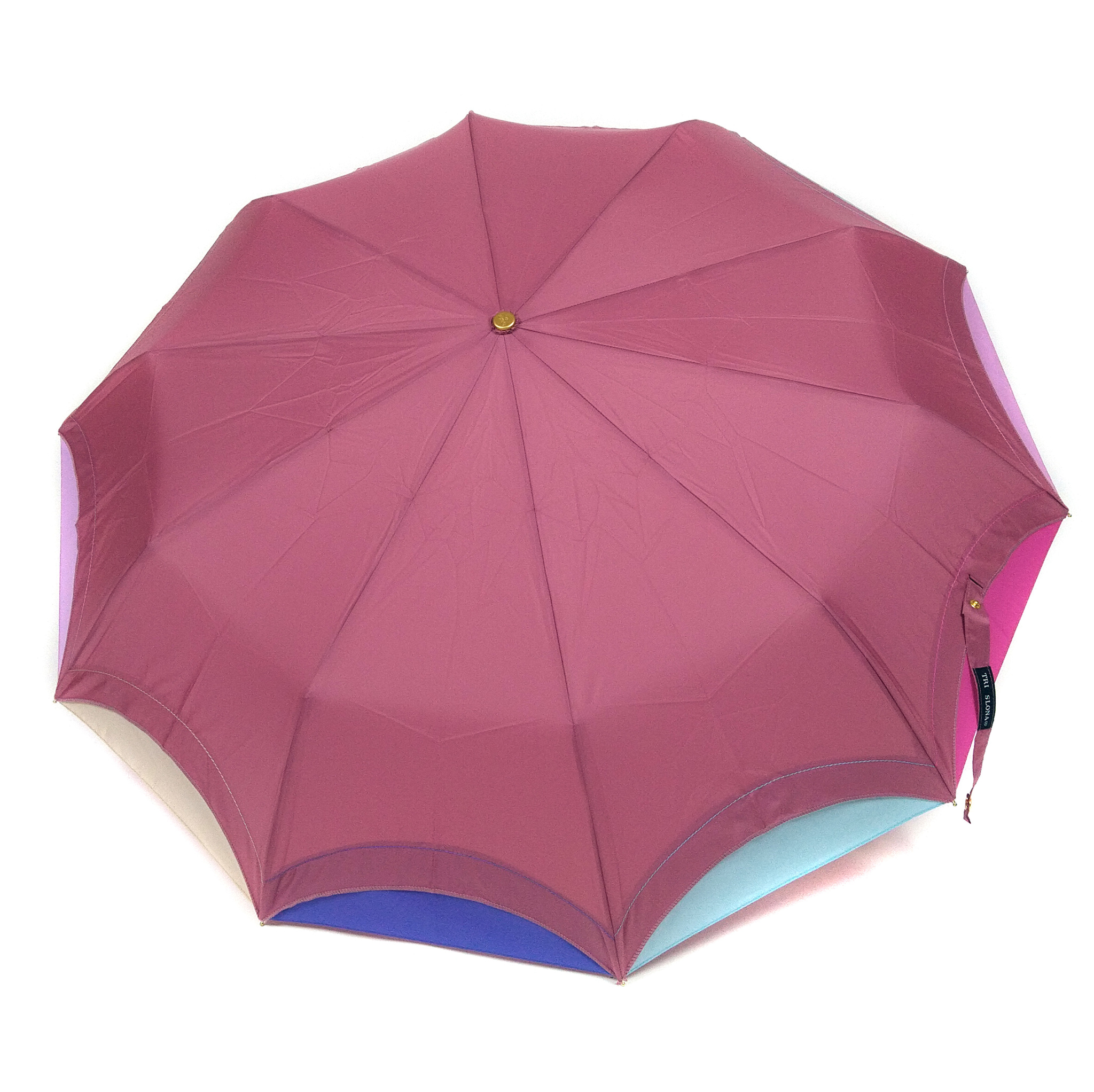 Зонт складной женский автоматический Три Слона 110-B розовый