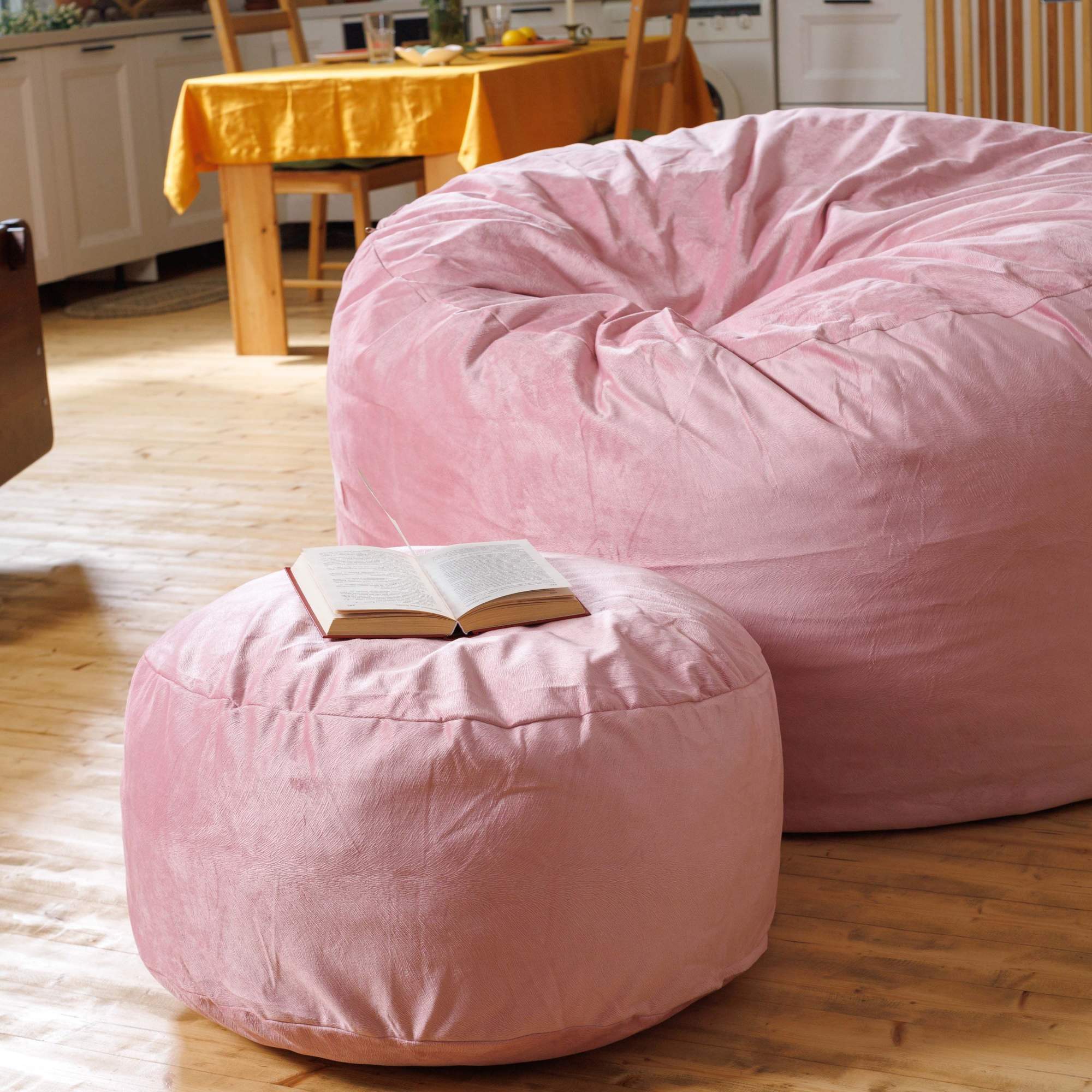 Пуфик бескаркасный Bubble Bag 30х70 см, розовый
