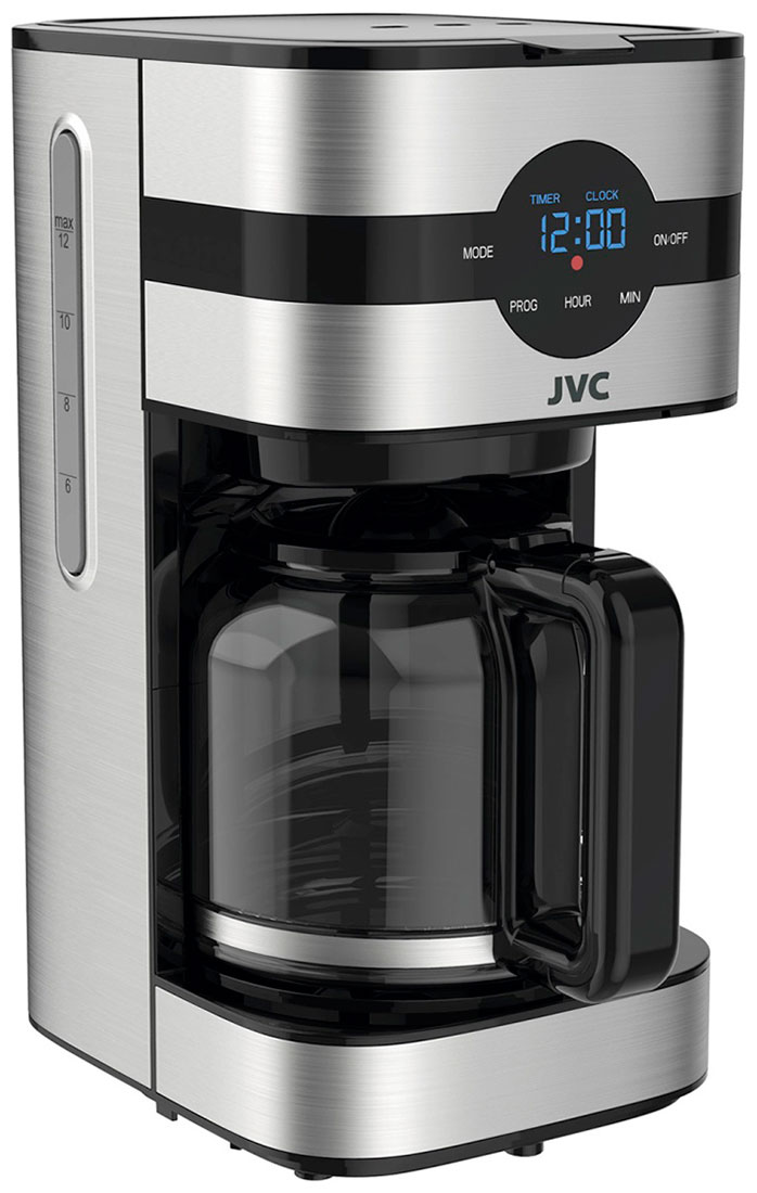 Кофеварка капельного типа JVC JK-CF28 серебристая, черная