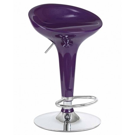 Барный стул Logomebel, фиолетовый/серебристый