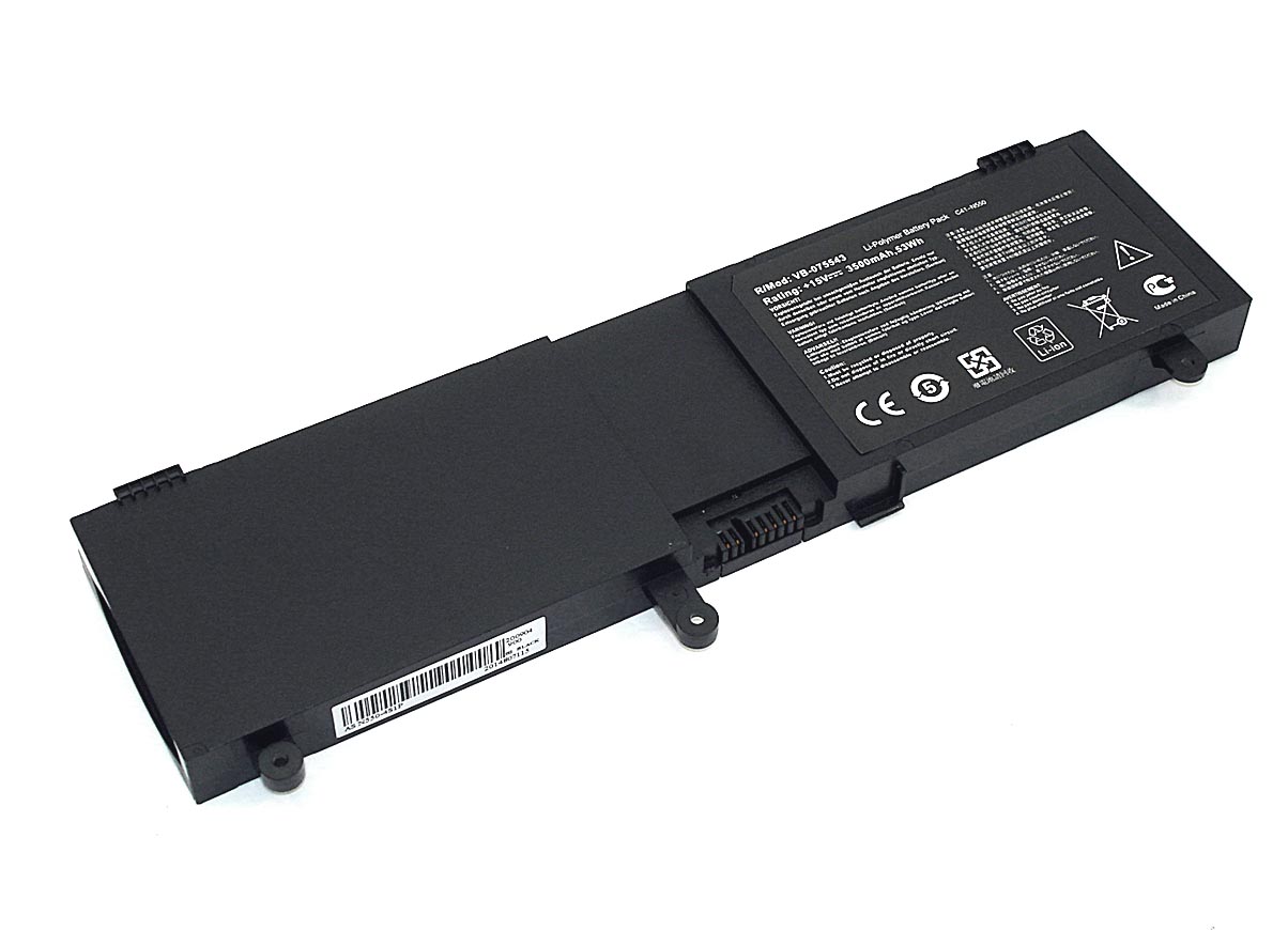 Аккумулятор для ноутбука Asus N550J N550-4S1P 15V 3500mAh OEM Black