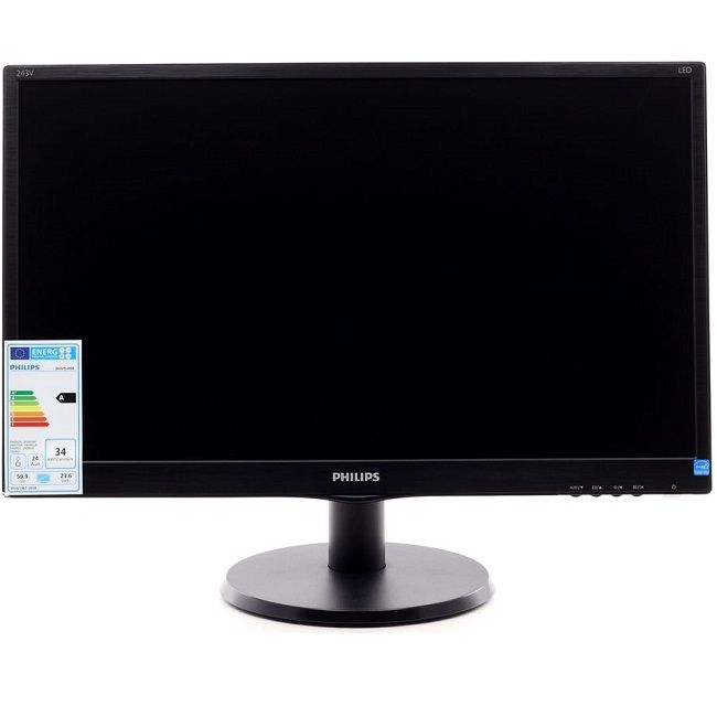 23.6" Монитор Philips 243V5QHSBA/01 Black 60Hz 1920x1080 VA