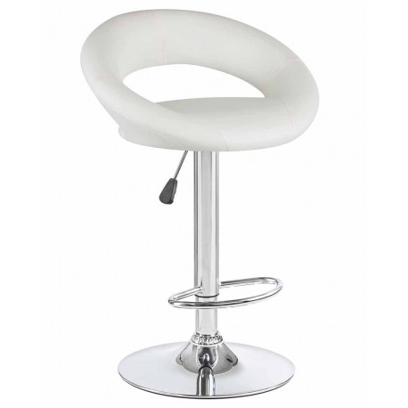 Барный стул Logomebel, серебристый/белый
