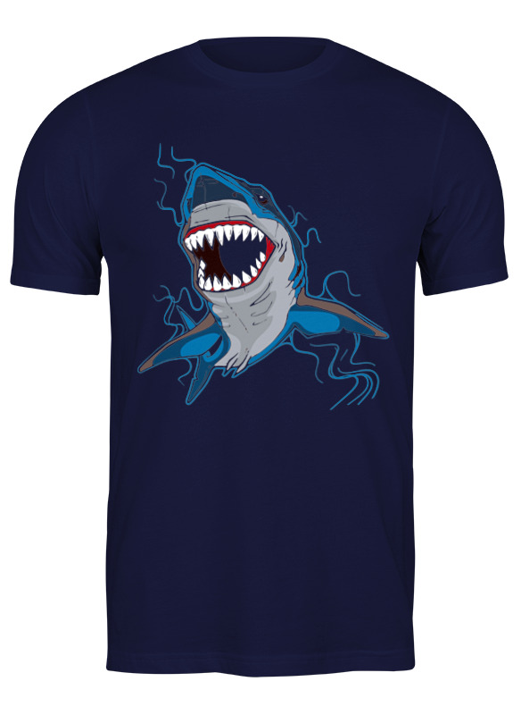Футболка мужская Printio Shark синяя L