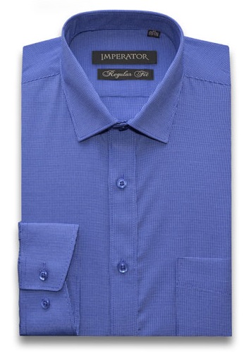 Рубашка мужская Imperator Vichy 9-П синяя 37/170-176