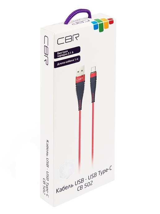 Кабель CBR USB - Type-C 2.1A 1m CB 502 Red