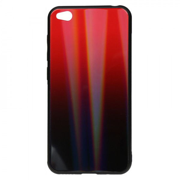 TPU+Glass чехол Gradient Aurora с лого для Xiaomi Redmi Go (Красный)