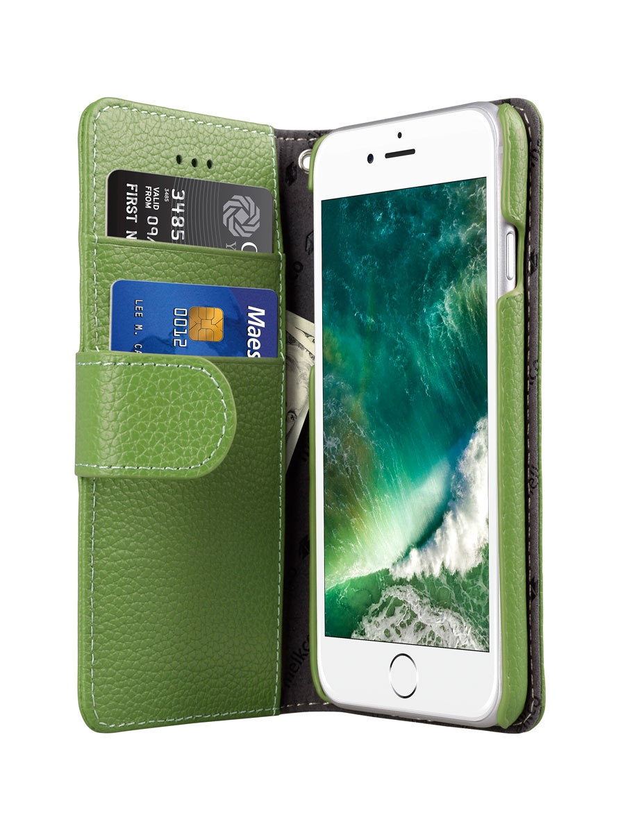 Чехол Melkco для Apple iPhone 7/8 - Wallet Book Type Green
